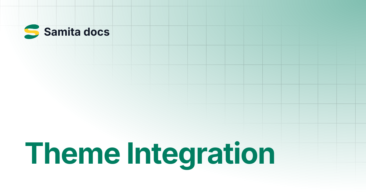Theme Integration | Samita Countdown Timer Bar | Samita docs